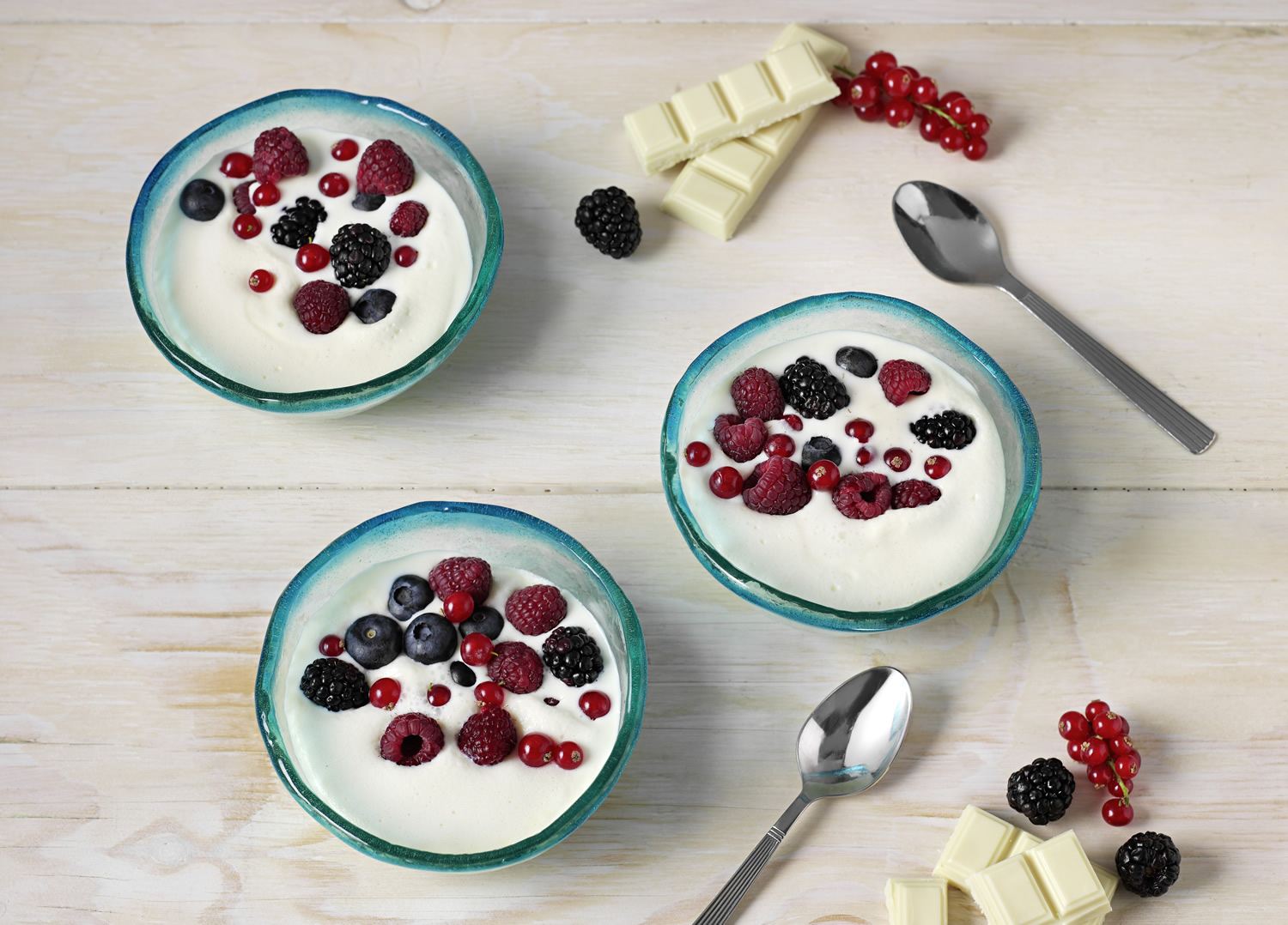 Crema de chocolate blanco con frutos rojos - Recetas de Cocina ...