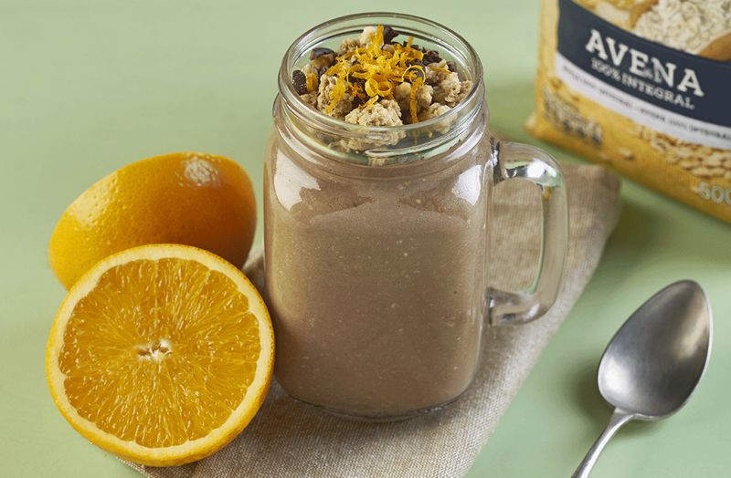 Desayuno de avena, chocolate y naranja - Recetas de Cocina | MujerdeElite